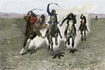 'History of Indigenous Peoples: Plains Indians Horse Race, 19Th Century ...