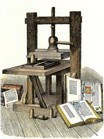 'History of Printing: Press by Johannes Gutenberg, Mainz, Germany ...