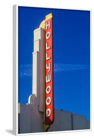 '"Hollywood" sign at the Hollywood Theater in Los Angeles, California ...