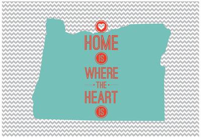 'Home Is Where The Heart Is - Oregon' Posters | AllPosters.com