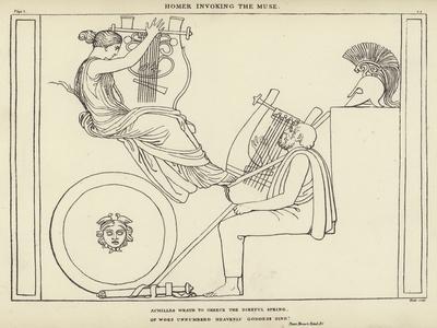 'Homer Invoking the Muse' Giclee Print - John Flaxman | AllPosters.com