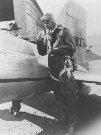 'Howard Hughes Pilot Boarding Plane in Full Uniform Photograph - Newark ...