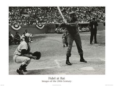 'Hulton/Getty (Fidel Castro at Bat) Art Poster Print' Prints ...