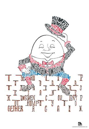 'Humpty Dumpty Text Poster' Prints | AllPosters.com