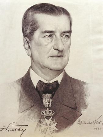 'Hungary, Budapest, Portrait of Miklos Horthy, Hungarian Admiral and ...