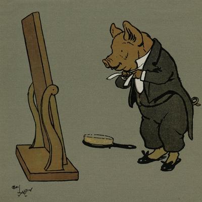 'Hungry Peter the Pig Dresses for His Party' Posters - Cecil Aldin ...