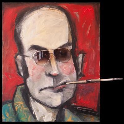 'Hunter S Thompson with Cig Black' Giclee Print - Tim Nyberg ...