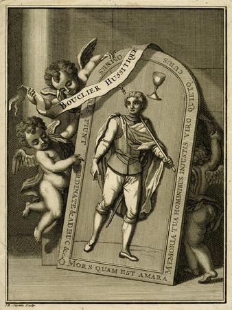 'Hussite Shield Supported by Cherubs' Poster - JB Scotin | AllPosters.com