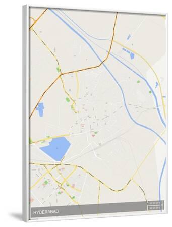'Hyderabad, Pakistan Map' Photo | AllPosters.com
