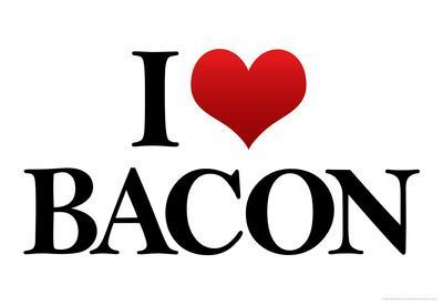 'I Heart Love Bacon Funny Poster' Prints | AllPosters.com