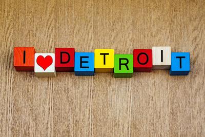 'I Love Detroit, Michigan, Sign Series, American Cities and Travel ...