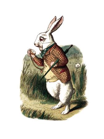 '"I'm Late" Alice in Wonderland White Rabbit by John Tenniel' Prints ...