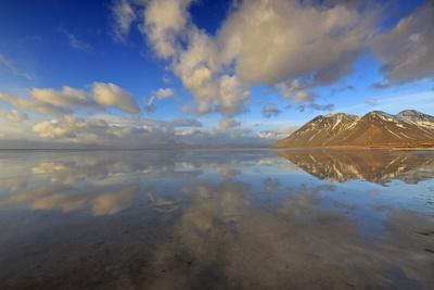 'Iceland, Iceland, the East, Ostisland, Low Tide in the Lonsfjördur ...