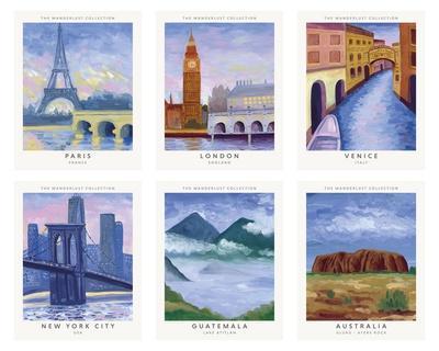 Iconic Destinations 6 Individual 8x10 Prints | AllPosters.com