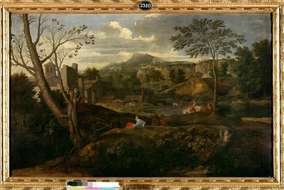 'Ideal Landscape. Painting by Nicolas Poussin (1594-1665), 17Th Century ...