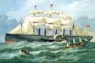 IK Brunel's Steam Ship 'Great Eastern' Showing Housing for Paddle Wheel ...
