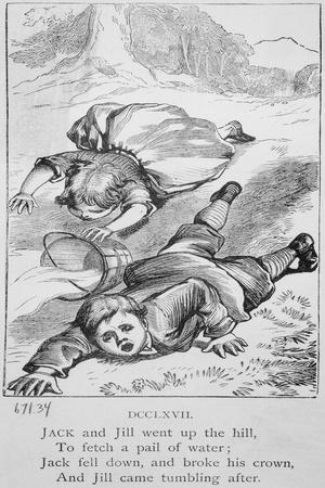 'Illustration Fron Jack and Jill Rhyme' Giclee Print | AllPosters.com