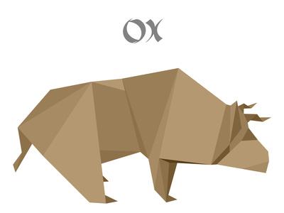'Illustration Of An Origami Ox' Posters - unkreatives | AllPosters.com