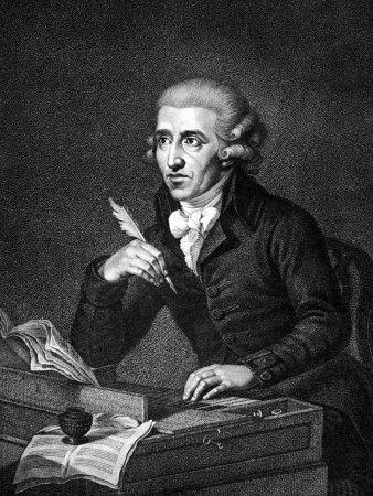 'Illustration of Austrian Composer Joseph Haydn Working on Composition ...
