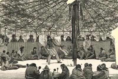 'Illustration of Ceremonial Sun Dance' Giclee Print | AllPosters.com