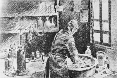 'Illustration of Ignaz Semmelweis Washing Hands before Operating ...