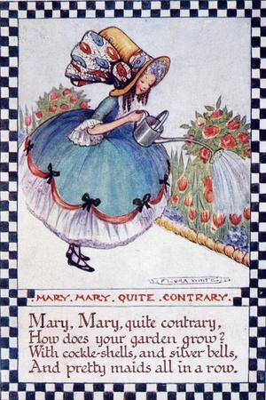 'Illustration of "Mary Mary Quite Contrary" Nursery Rhyme' Giclee Print ...