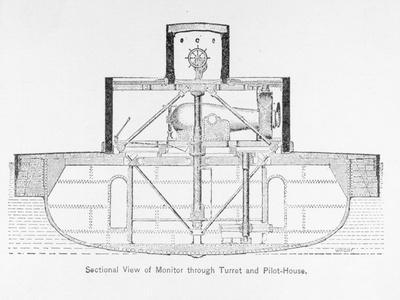 'Illustration of Monitor Turret and Pilot-House' Giclee Print ...