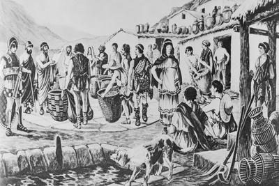 'Illustration of People Paying Taxes in Ancient Greece' Giclee Print ...