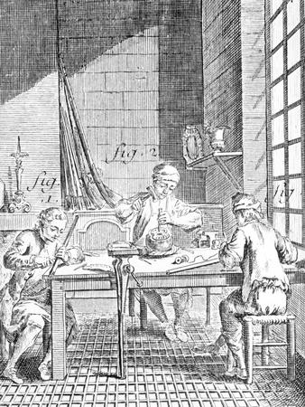 Illustration of Silversmith Working Giclee Print | AllPosters.com