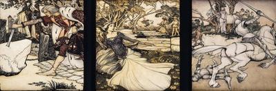 'Illustrations to the Morte d'Arthur: Sir Galahad Draws the Sword of ...