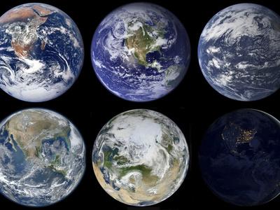 'Image Comparison of Iconic Views of Planet Earth' Photographic Print ...
