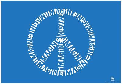 'Imagine Peace Text Poster' Print | AllPosters.com