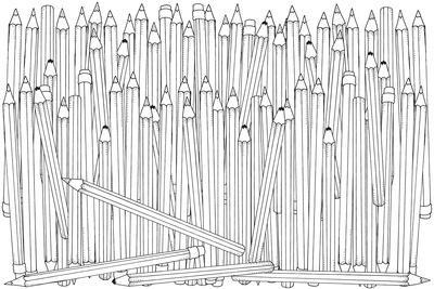 pencils coloring pages