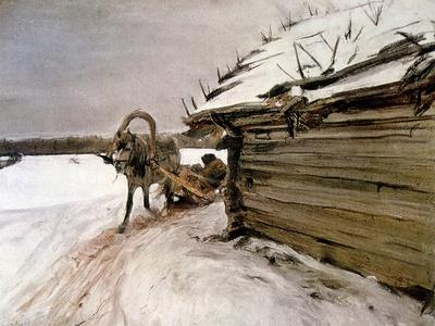 'In the Winter 1898 by Valentin Serov, (1865-1911) Russian Painter, and ...