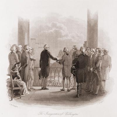 'Inauguration of Washington at New York's Federal Hall, April 30, 1789 ...