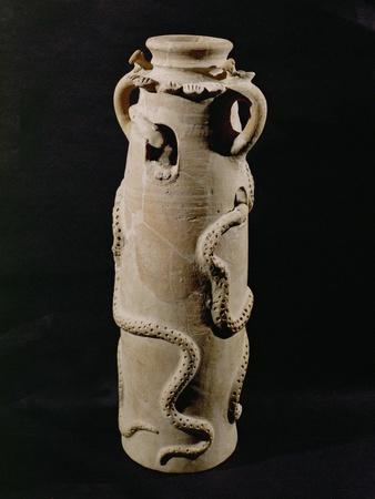 'Incense Stand Decorated with Coiling Serpents (Pottery)' Giclee Print ...