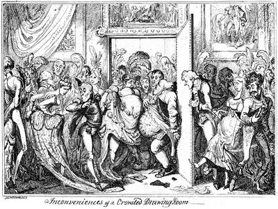 'Inconvenience of a Crowded Drawing Room, 1818' Giclee Print - George ...