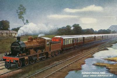 'India - View of the Bombay-Poona Mail Train' Posters - Lantern Press ...