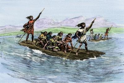 'Indians of America: Balsas, or Indigenous Raft, on Lake Titicaca in ...