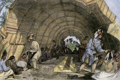 'Indians of America: Shaman Dance of Indians inside a Long House to ...