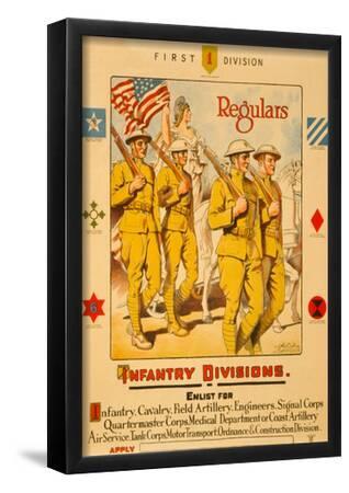 'Infantry Divisions Army War Propaganda Vintage Ad Poster Print ...