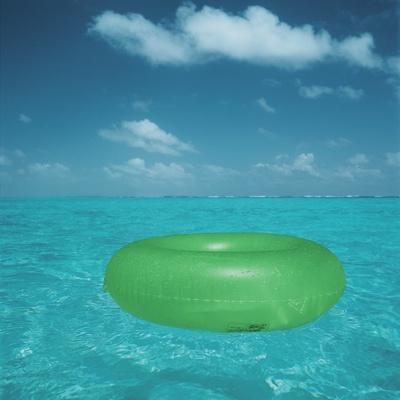 'Inflatable rubber ring floating in the sea' Photographic Print ...