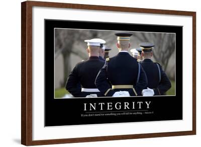 'Integrity: Inspirational Quote and Motivational Poster' Photographic ...