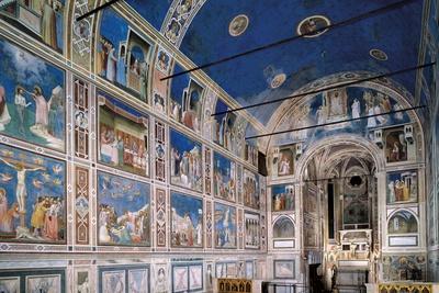 'Interior of Scrovegni Chapel with Fresco cycle by Giotto, c. 1304-1306 ...