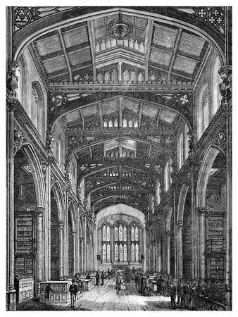 'Interior of the Library, Guildhall, City of London, 1886' Giclee Print ...