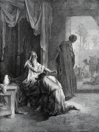 'Isaac blesses Jacob' Giclee Print - Gustave Dore | AllPosters.com