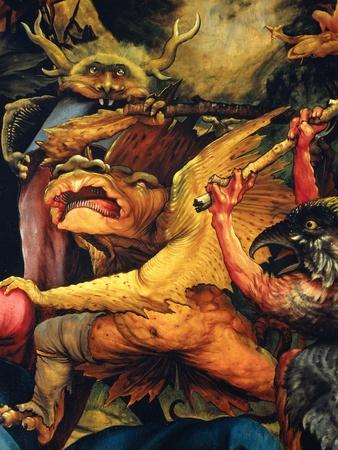 'Isenheim Altar: Temptations of Saint Anthony, detail (Monster and Devil)' Giclee Print ...