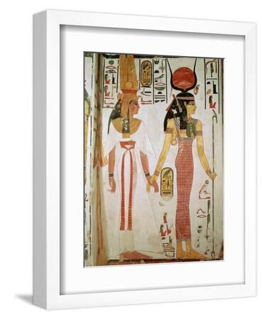 'Isis and Nefertari, from the Tomb of Nefertari, New Kingdom (Mural ...