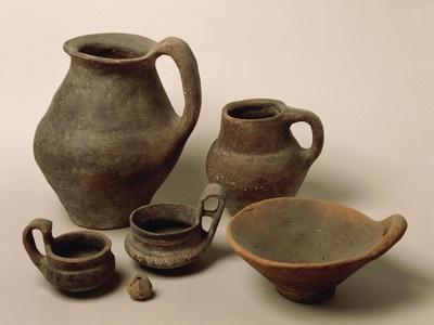 Italic Civilization, Vessels from Funerary Objects of Cremation Tomb ...