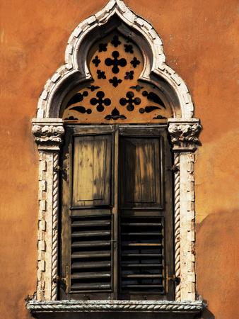 'Italy, Veneto, Verona, Western Europe, a Tpical Pointed Window from ...